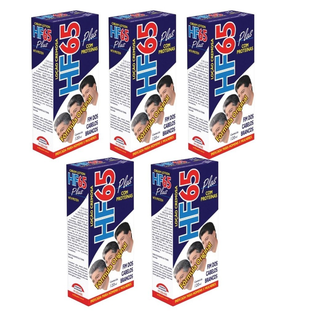 Kit 5 Loção Restauradora HF65 Plus Unissex 120Ml - Pepilon | Shopee Brasil