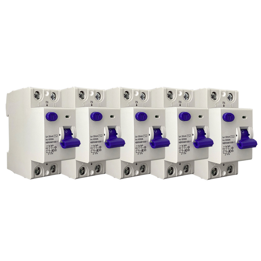 Kit 5un IDR Interruptor Diferencial Residual DR Bipolar 63A 30ma 2 Polos | Shopee Brasil