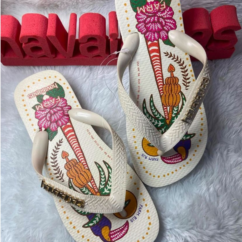 Chinelo Havaianas Farm Feminina Confortavel Leve Slin Promoção | Shopee ...