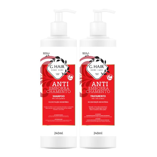 Kit G.hair Antiemborrachamento Shampoo Tratamento A Escolher 240ml ...