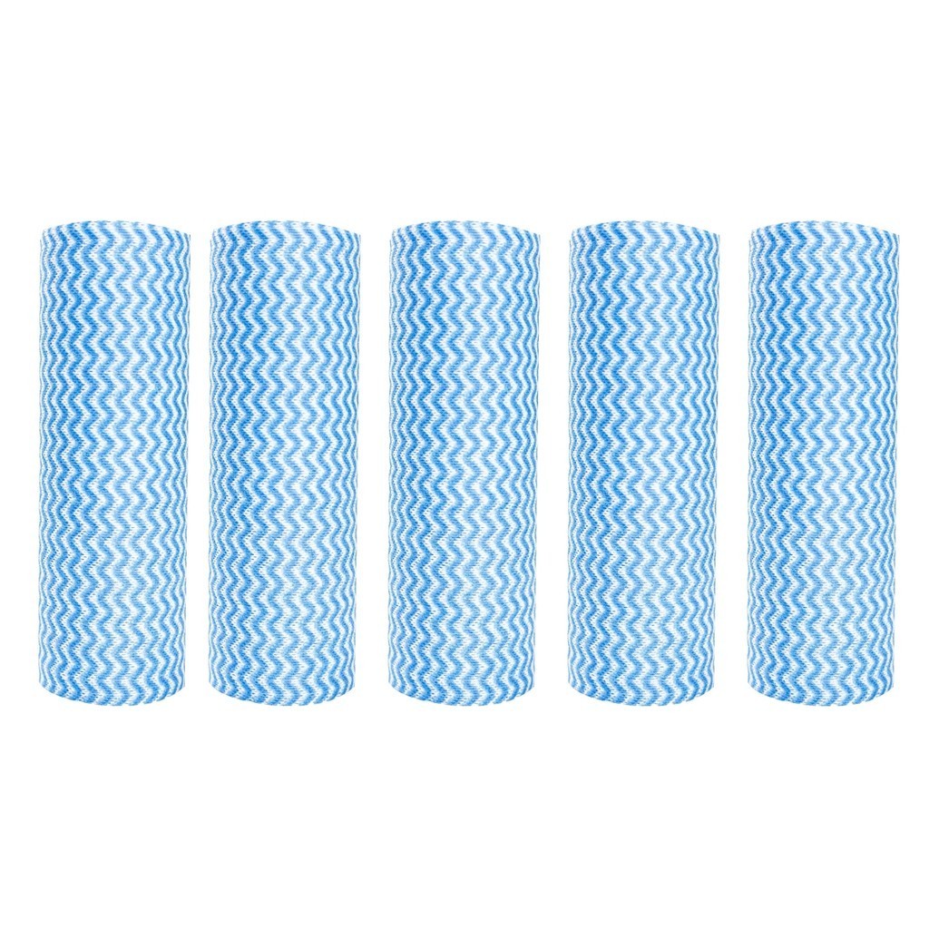 Kit 5 Rolo Pano Ergonômico Perflex Azul Design Multiuso Limpeza Lavável ...