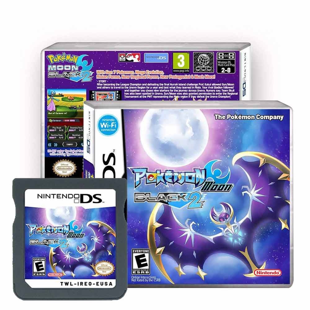 Pokemon Moon Black 2 NDS Game Card Boxed American Version English ...