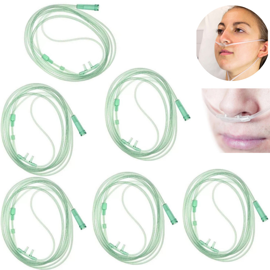 Kit 6 Cateter Nasal Oxigênio Canula O2 Adulto Silicone 1,40m | Shopee ...