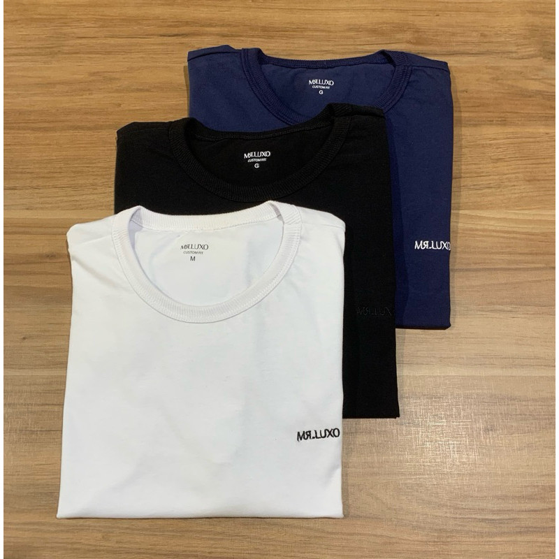 Kit 3 camisetas Boss masculina básicas Camiseta Camisa Básica Masculina ...