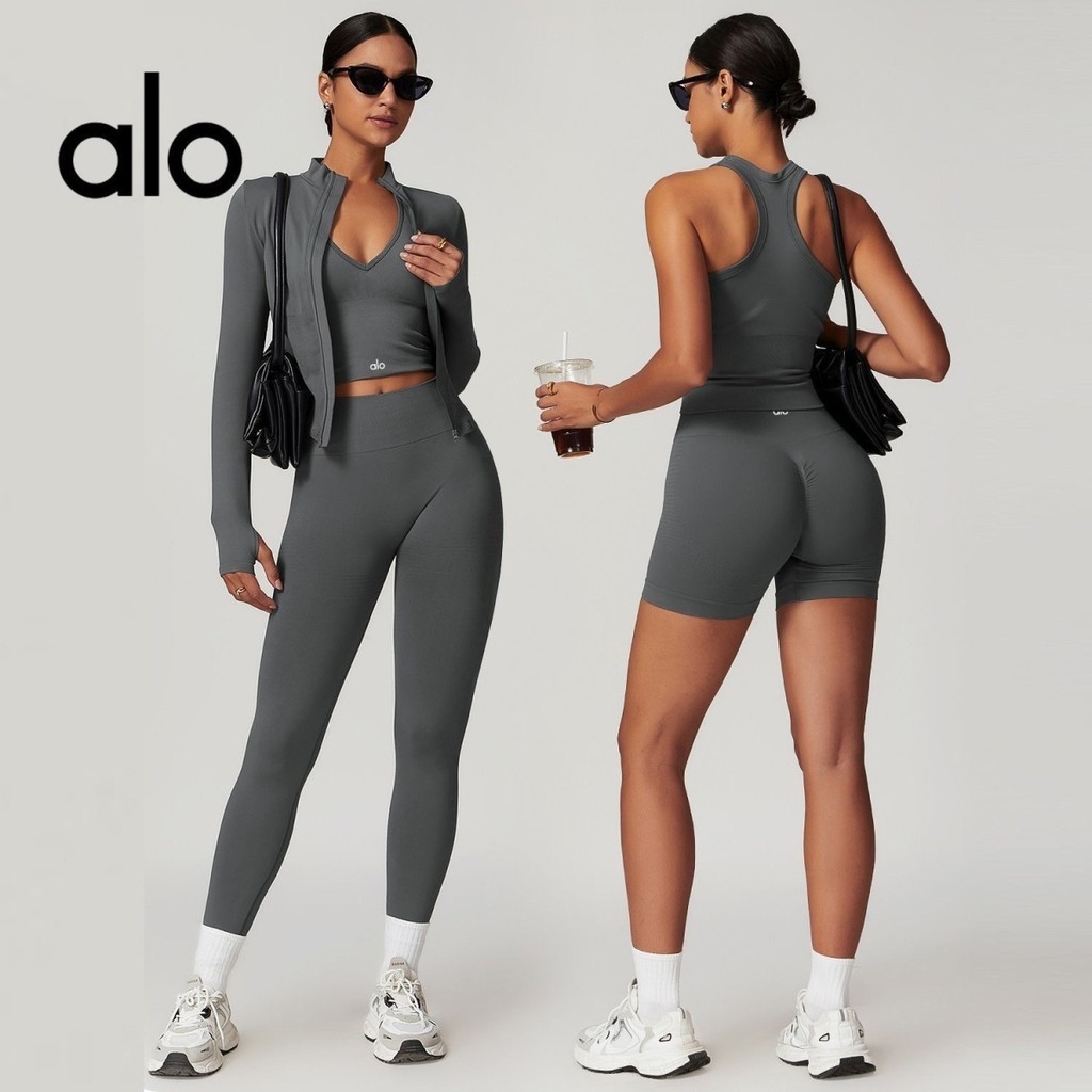 Conjunto de Roupas de Yoga Alo para Mulheres, Conjunto de Esportes para ...