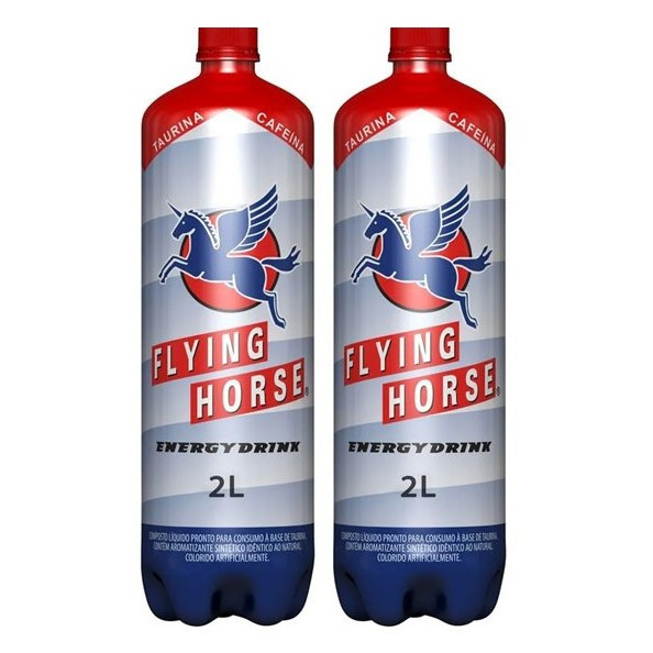 Energético Flying Horse Energy Drink 2 Litros - Kit 2 garrafas | Shopee ...
