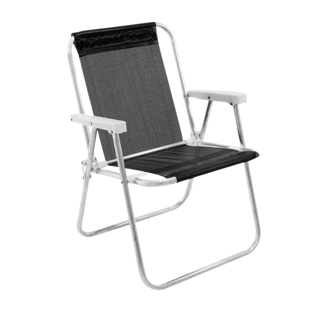 Cadeira de Praia Alta Sannet Mor Aluminio Até 120Kg Conforto | Shopee ...
