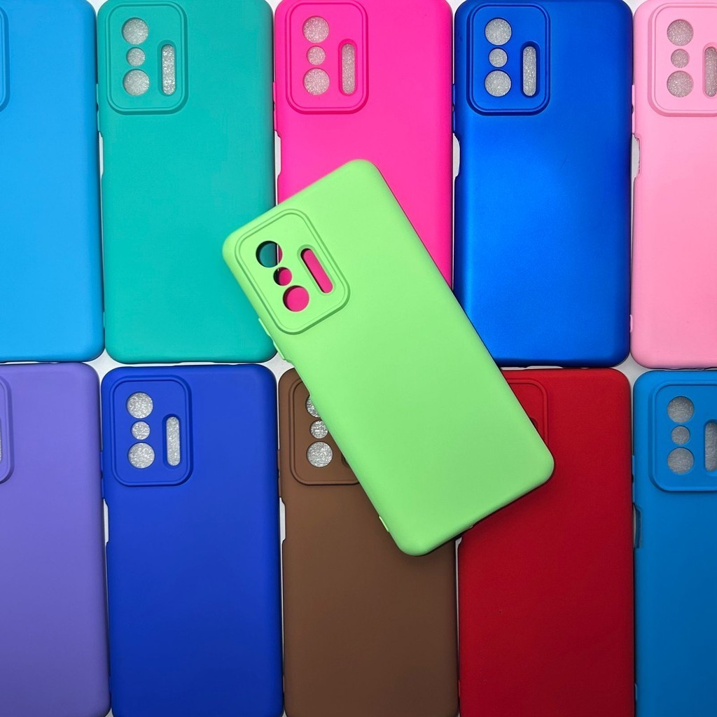 Capa Xiaomi Mi 11T 5g / Mi 11T PRO Silicone Aveludada Protege Câmera Colorida Capinha Anti ...