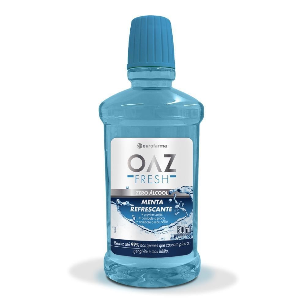 OAZ ENXAGUANTE BUCAL MENTA REFRESCANTE COM 250ML | Shopee Brasil