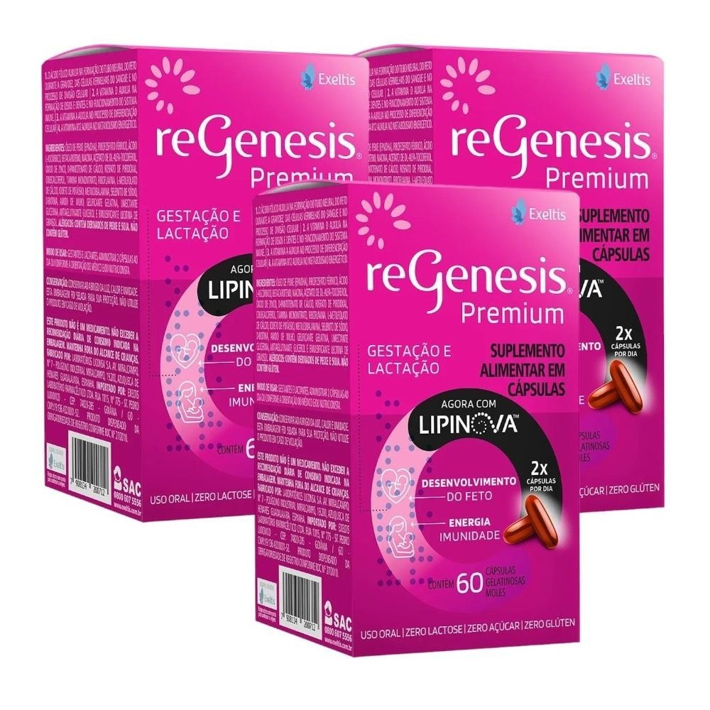 ReGenesis Premium Kit 3 Caixas De 60 Cápsulas Cada | Shopee Brasil