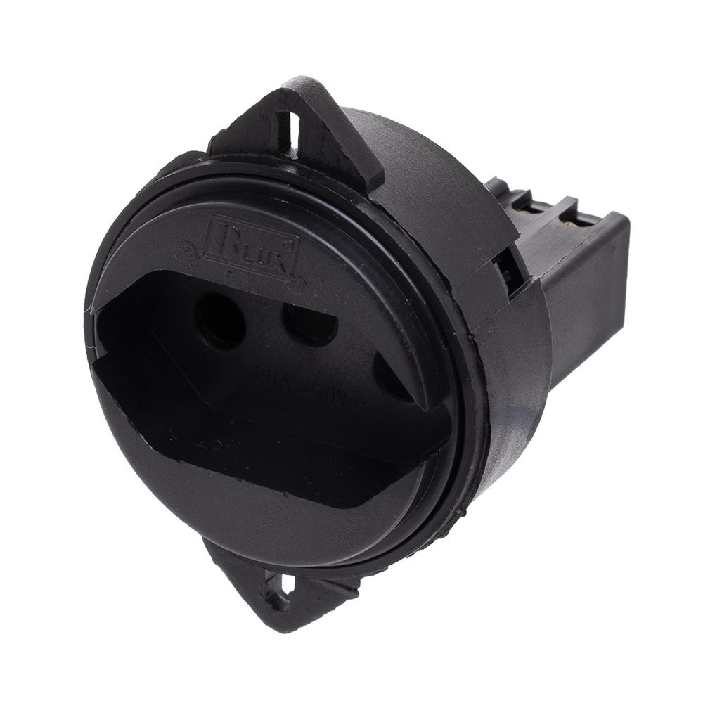 TOMADA DE PISO 2P+T 20A PRETA - BLUX | Shopee Brasil