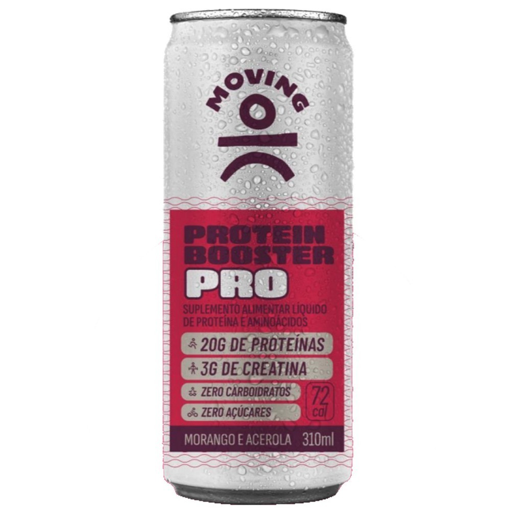 Protein Booster MOVING Pro Morango e Acerola 310ml | Shopee Brasil