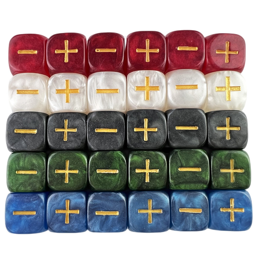 10PCS 16mm Fate Dice " + ,-" Efeito Mable Com Tinta De Ouro Para Jogo ...