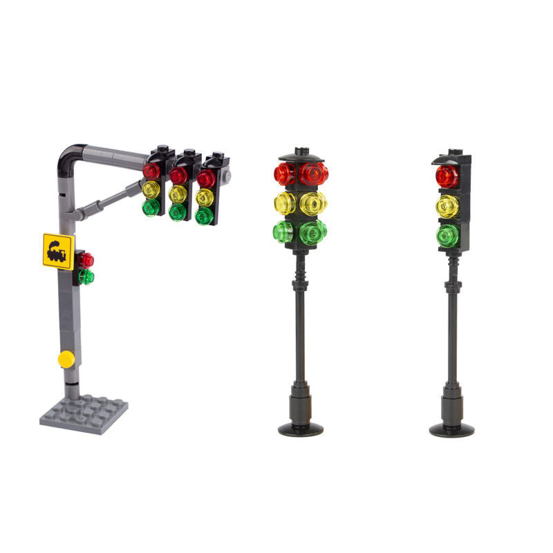 Compatível com Lego City semáforo de um lado e quatro lados semáforos ...