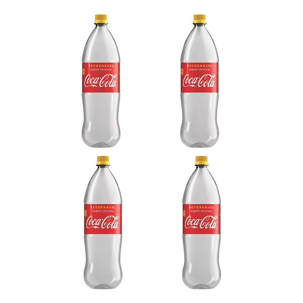Coca-cola Retornável Garrafa 2l Vazia Kit Com 4 Unidades | Shopee Brasil