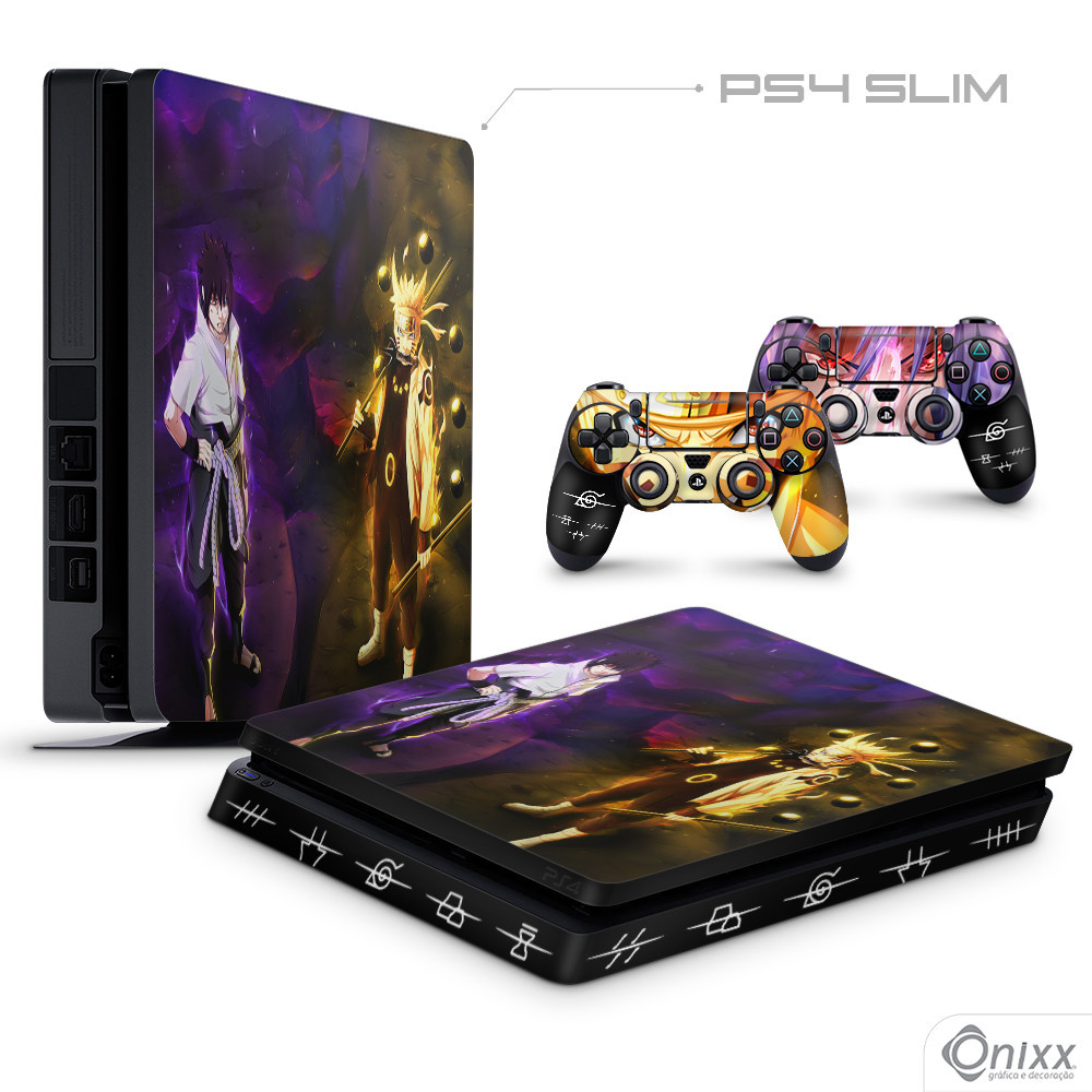 Skin PS4 SLIM Adesiva Naruto e Sasuke | Shopee Brasil