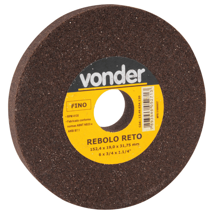 Rebolo reto 6 x 3/4 fino VONDER | Shopee Brasil