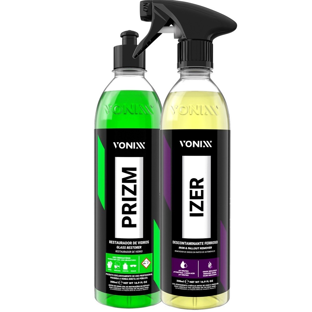 Kit Vonixx Prizm Tira Manchas de Vidros e Izer Descontaminante Ferroso ...