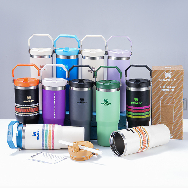 Novo COLOR O Fluxo De Gelo Flip Straw Tumbler À Prova De Vazamentos-30 ...