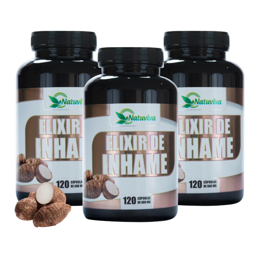 Elixir de Inhame 120 Cápsulas de 500 mg - Suplemento Natural - Natuviva ...