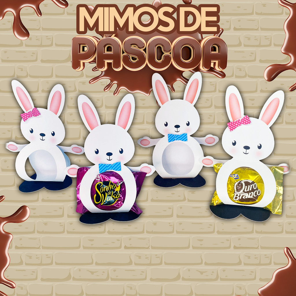 Kit Pascoa Porta Bombom Mimo Lembrancinha para cliente Presente de ...