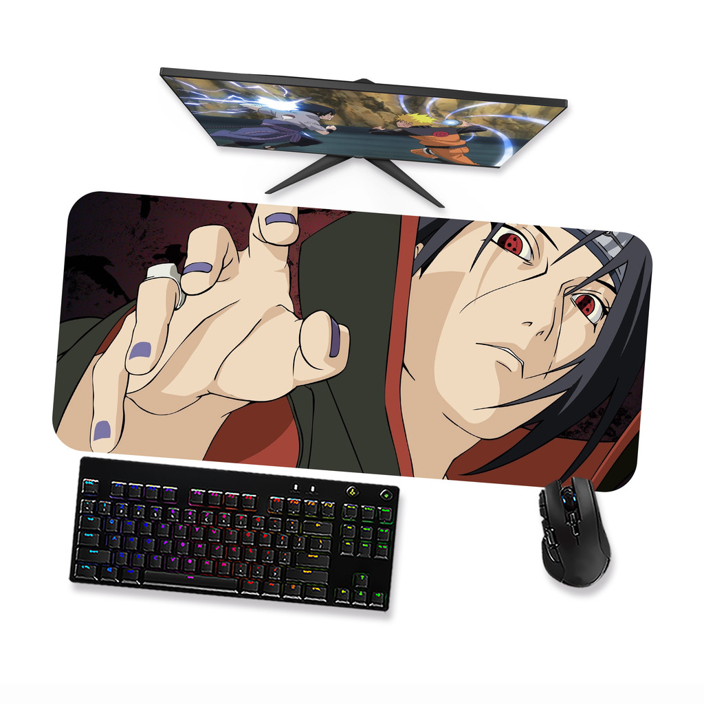 Mouse pad Itachi Uchiha 8 Naruto Anime - Mousepad Gamer 90x40 80x40 ...