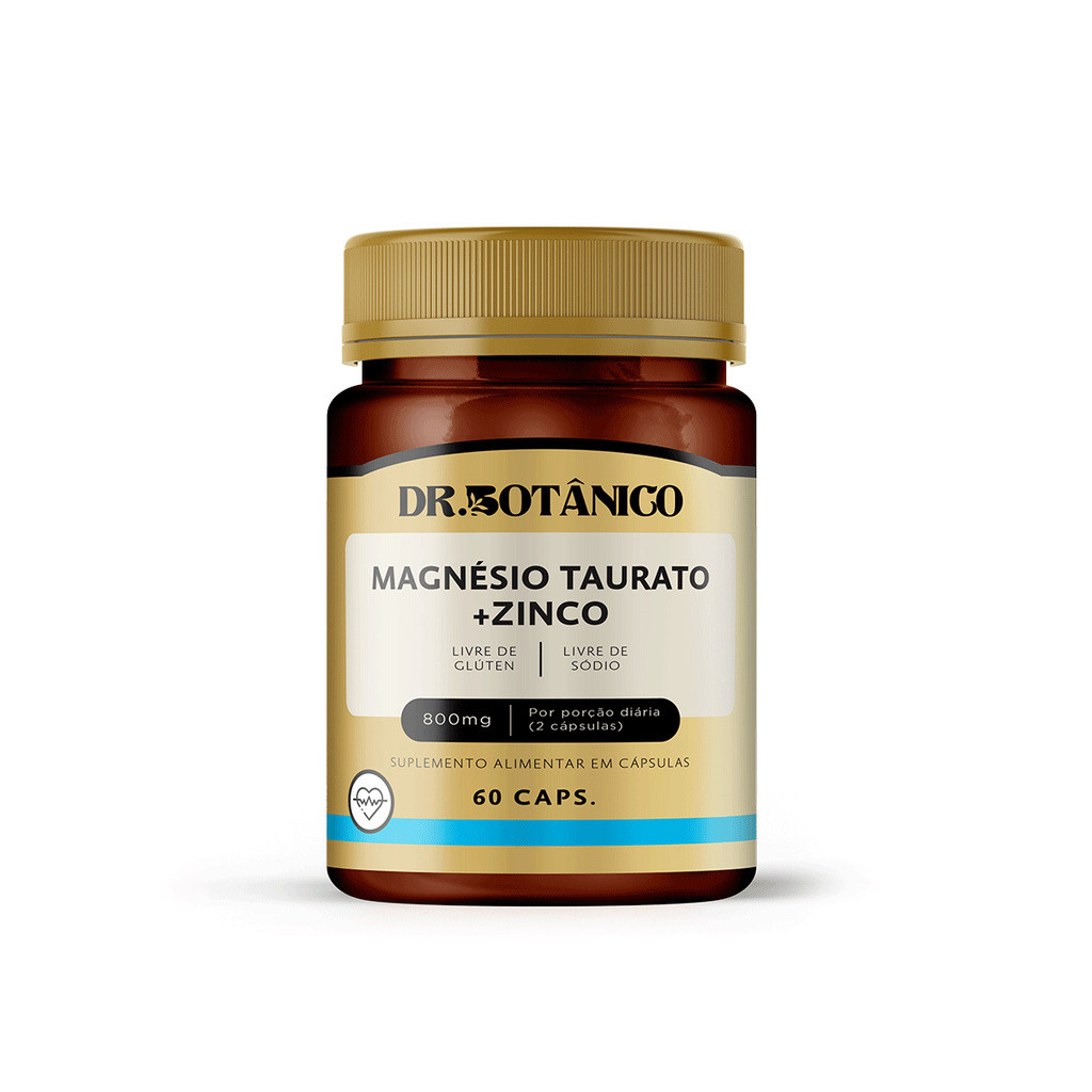 Magnésio Taurato + Zinco 800Mg 60 Cápsulas Dr. Botânico | Shopee Brasil