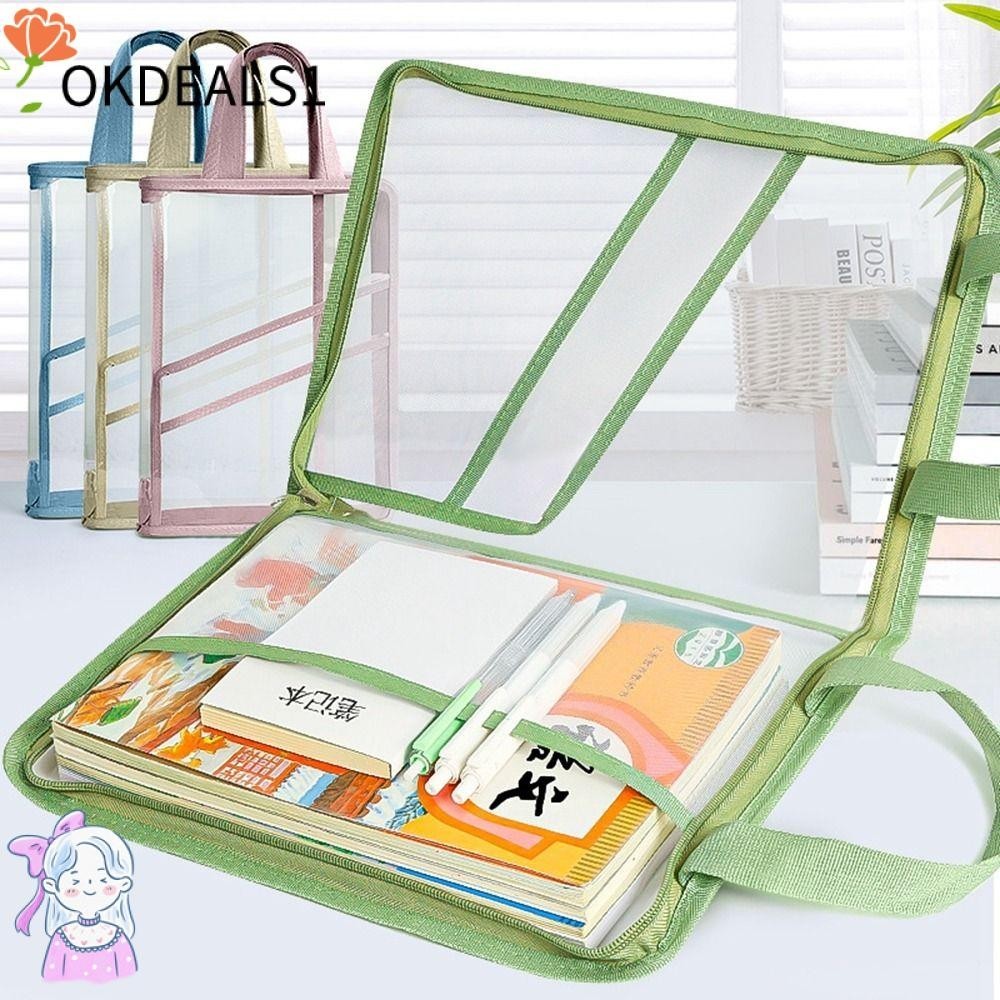 OKDEALS Bolsa De Arquivo Transparente , Multifuncional Com Zíper De ...