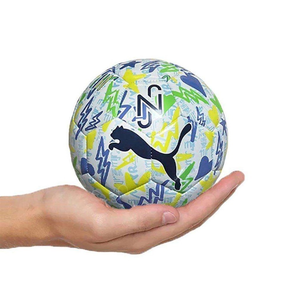 Mini Bola De Futebol Neymar Puma Graphic Branca | Shopee Brasil