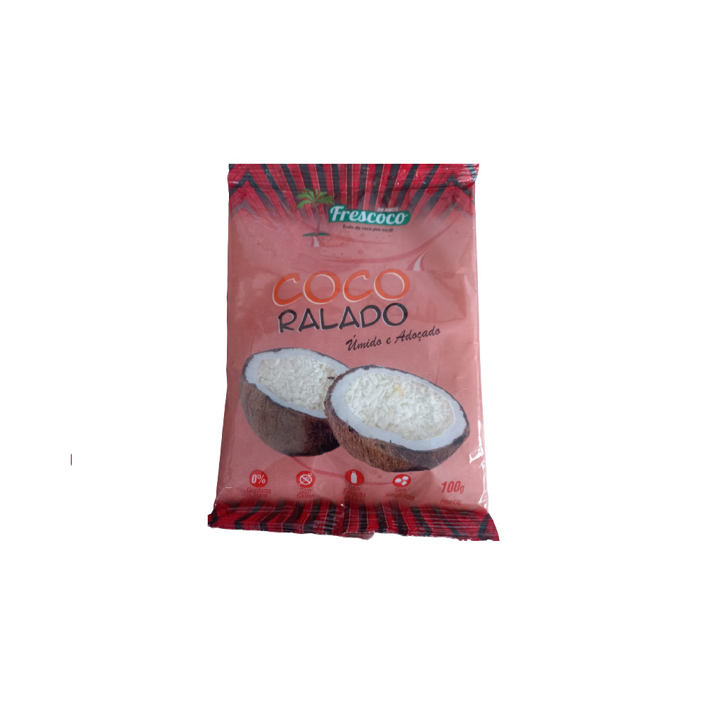 Coco Ralado Fino Integral 100g Frescoco | Shopee Brasil