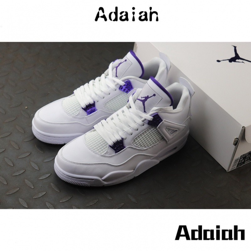 Air Jordan 4 "cortinas roxas" AJ4 Joe 4 branco Ct85019-1160cm roxo ...