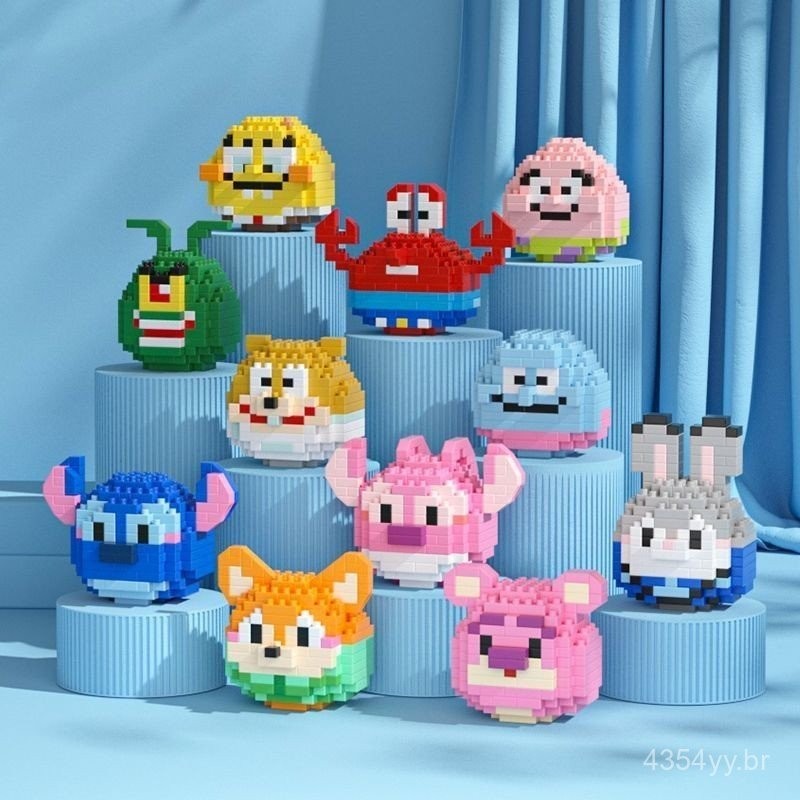 Blocos de Bob Esponja 2024 Novo ovo Dharma Personagens de desenhos ...