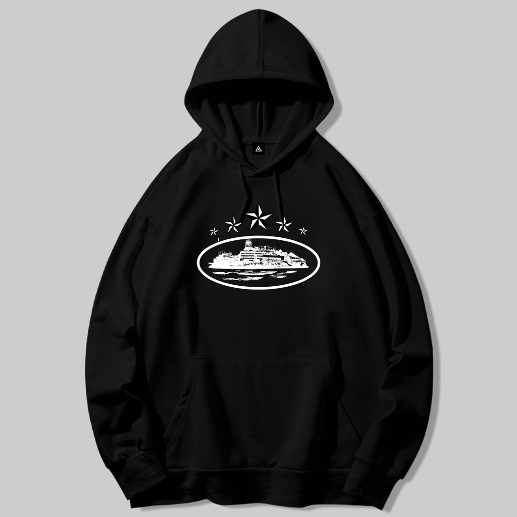 Moletom Canguru Com Bolso e Capuz Streetwear Corteiz Alcatraz Star ...