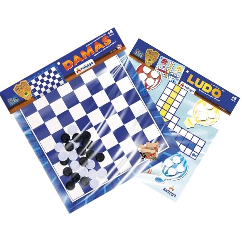 Brinquedo Pedagógico Em Madeira Jogos Tradicionais De Tabuleiro Damas E Ludo - Xalingo | Shopee ...