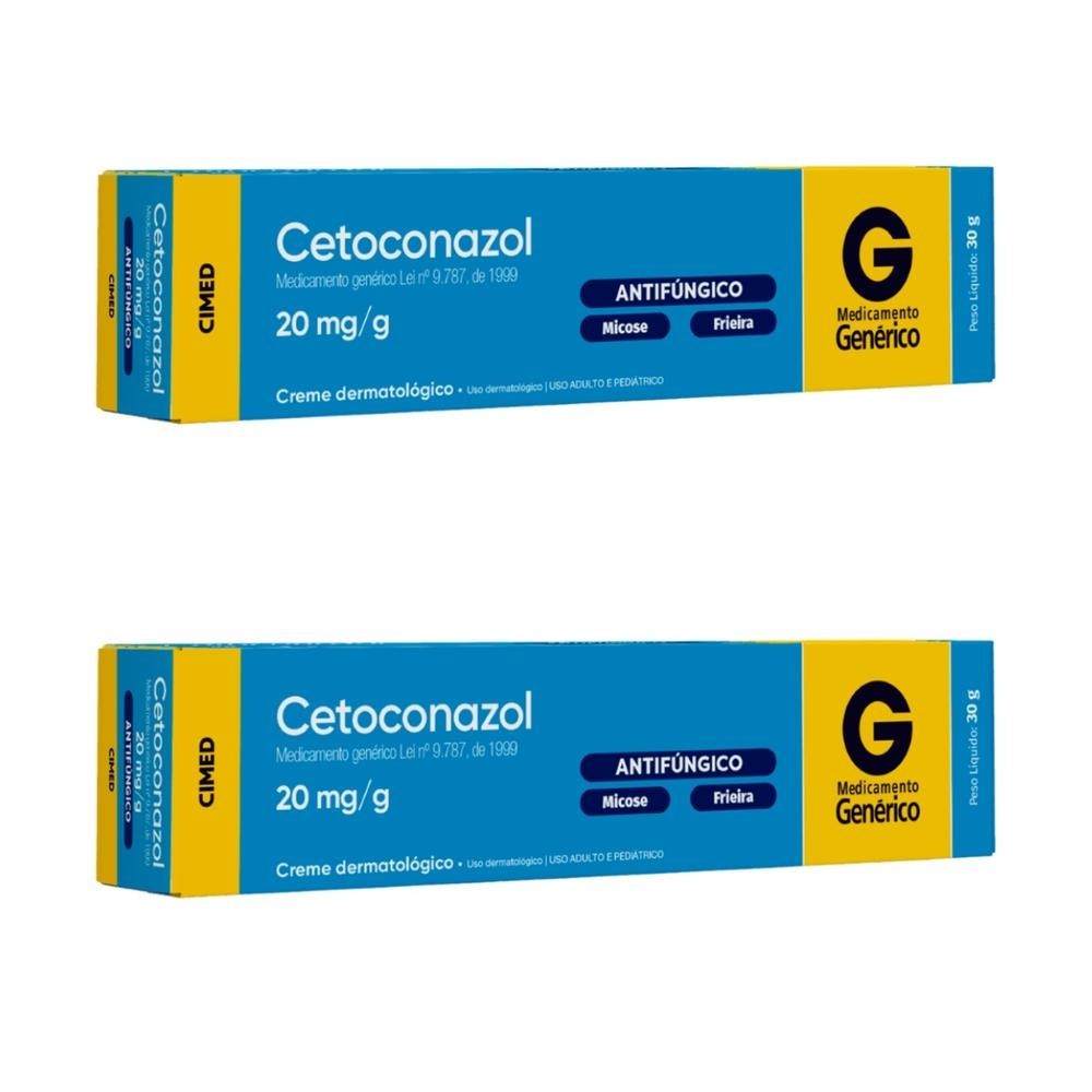 kit 2 Cetoconazol 20mg/g Creme para Micose e Frieira 30g Cimed | Shopee ...