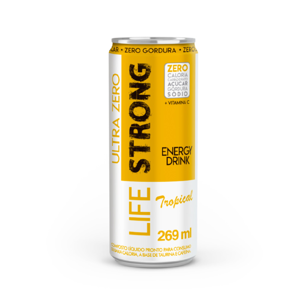 Energético Life Strong Ultra Zero Energy Drink Tropical Zero Açucar ...