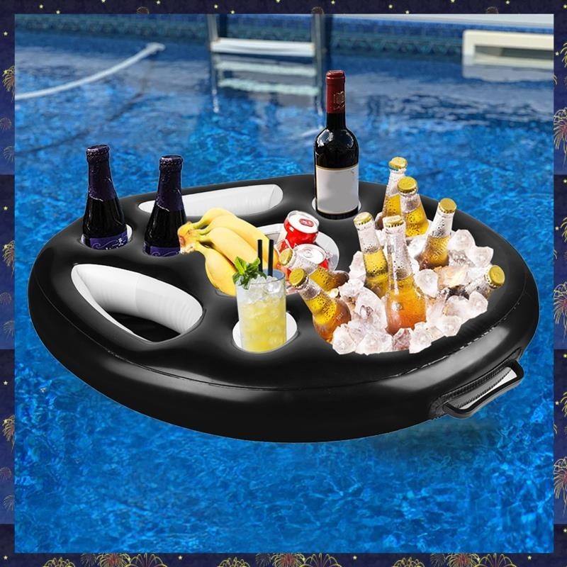 (P W X S) Porta Bebida Flutuante Insuflável Barra Refrigeradora De ...