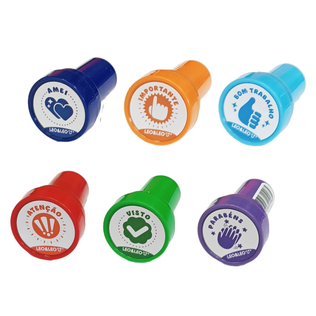 Kit 12 Carimbo Stamp Pedagógico Escolar Professor Incentivo | Shopee Brasil