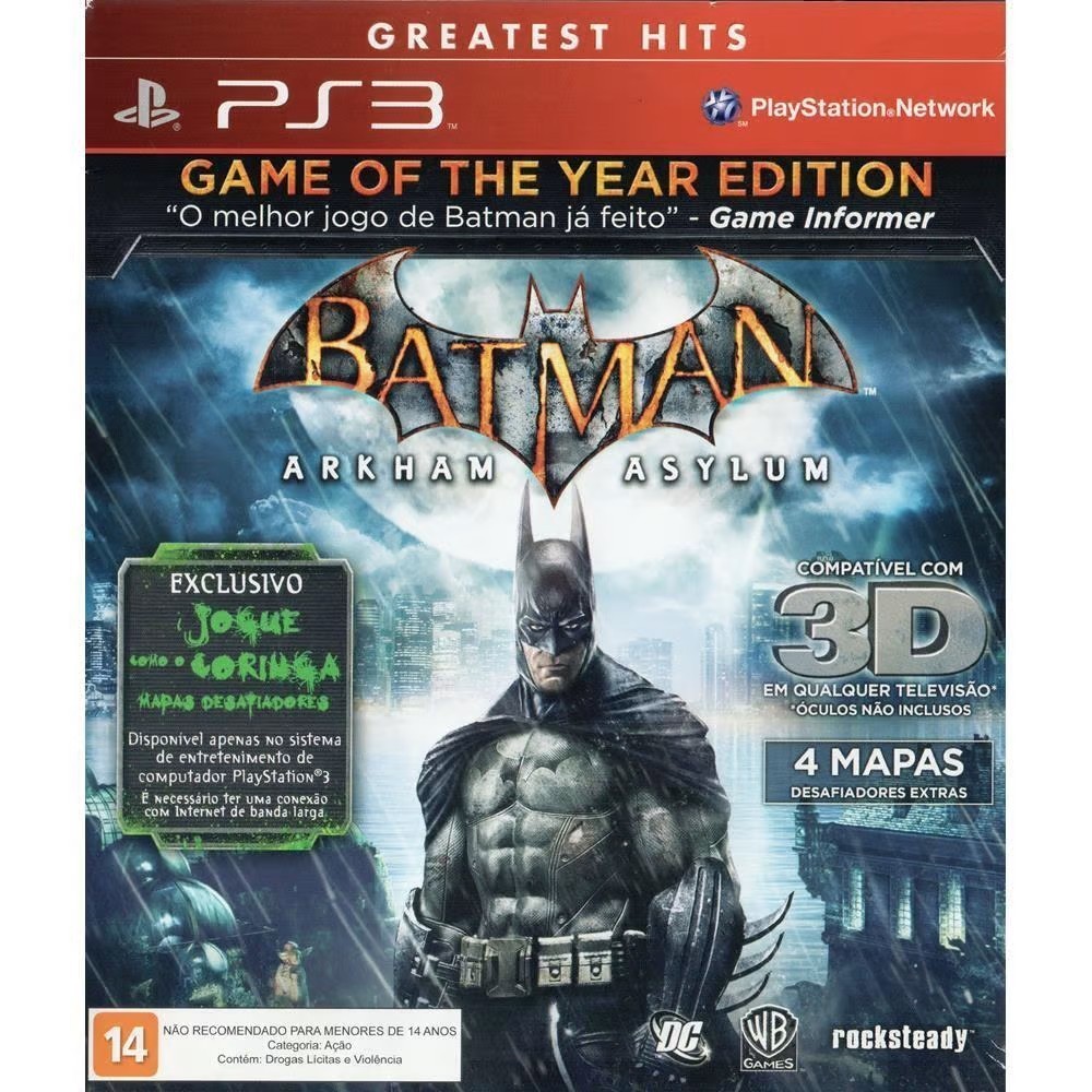 Jogo Batman Arkham Asylum - PS3 | Shopee Brasil