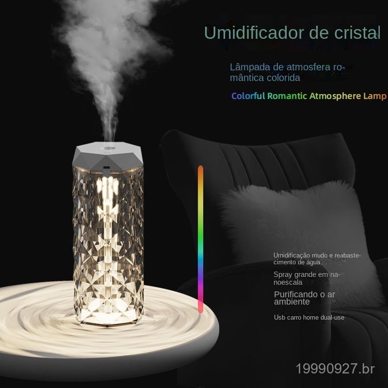 Umidificador USB com Luz LED Colorida - 2 Níveis de Névoa, Ideal para ...