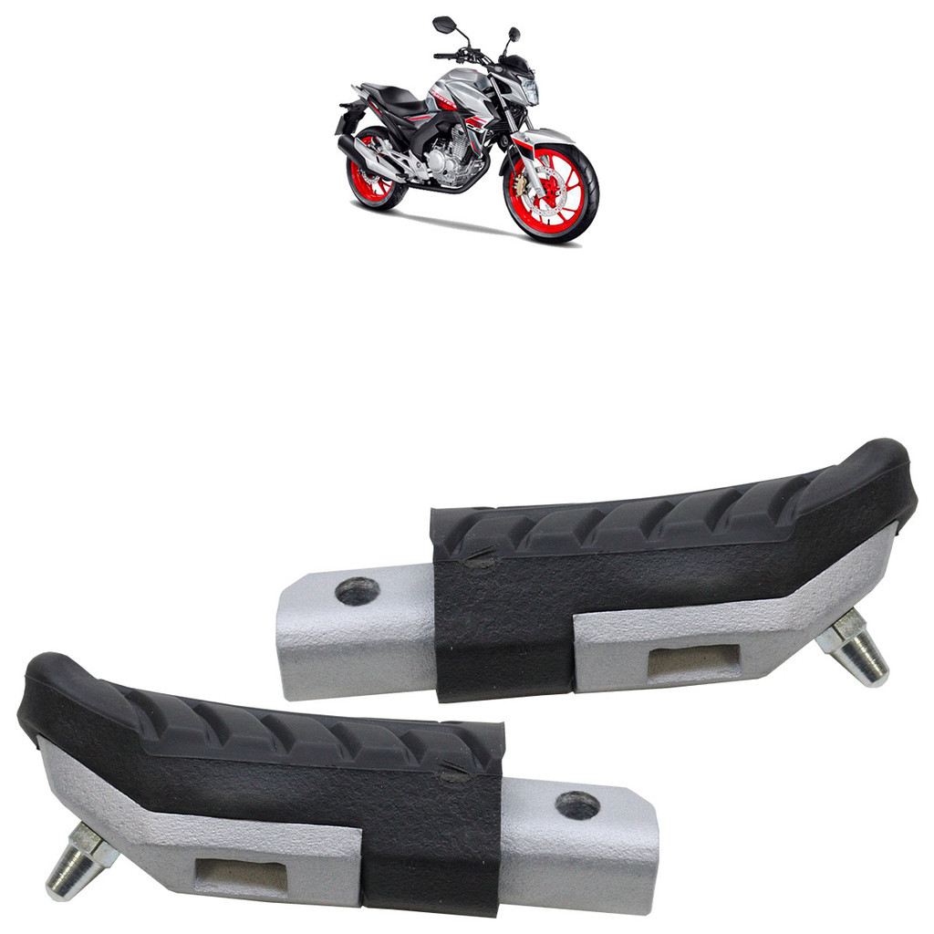 Par Pedaleira Dianteira CB 250F Twister 2016 2017 2018 2019 2020 2021 2022 Prata | Shopee Brasil