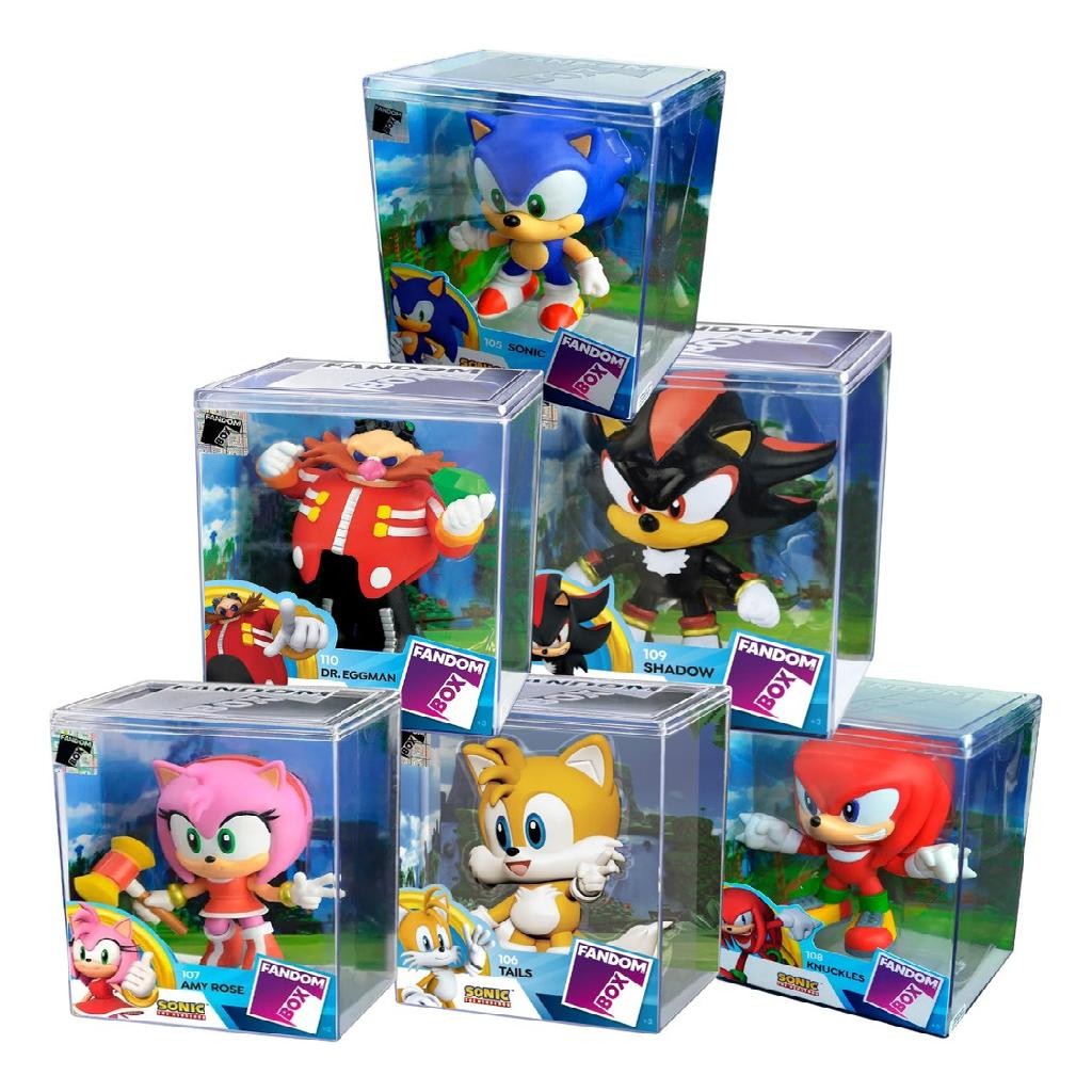 Kit 6 Fandom Box Bonecos Turma do Sonic Coleção Completa Articulado ...