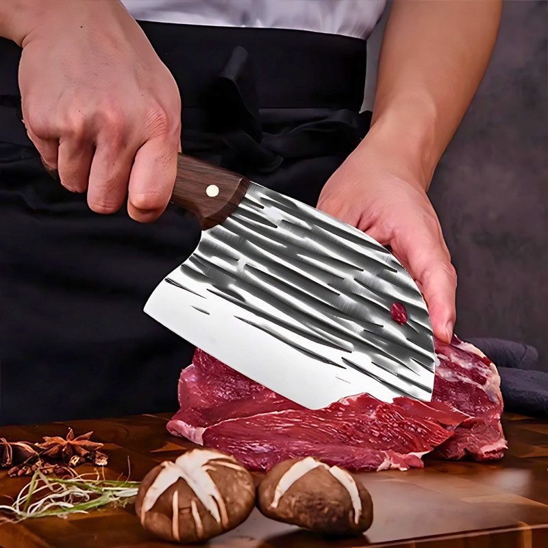 Cutelo de Carne de Alto Carbono Faca Osso Pesado Corte Açougueiro ...