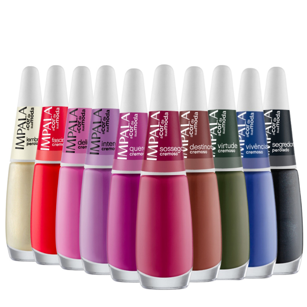 Esmalte Impala Coleção A Cor da Sua Moda Coleção Completa - 10 Cores ...