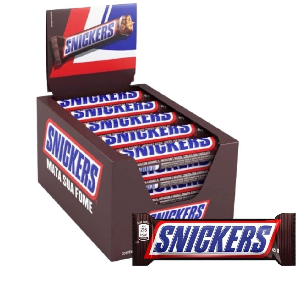 Chocolate Recheado Snickers Original 45g Display C/20 Unidades | Shopee ...