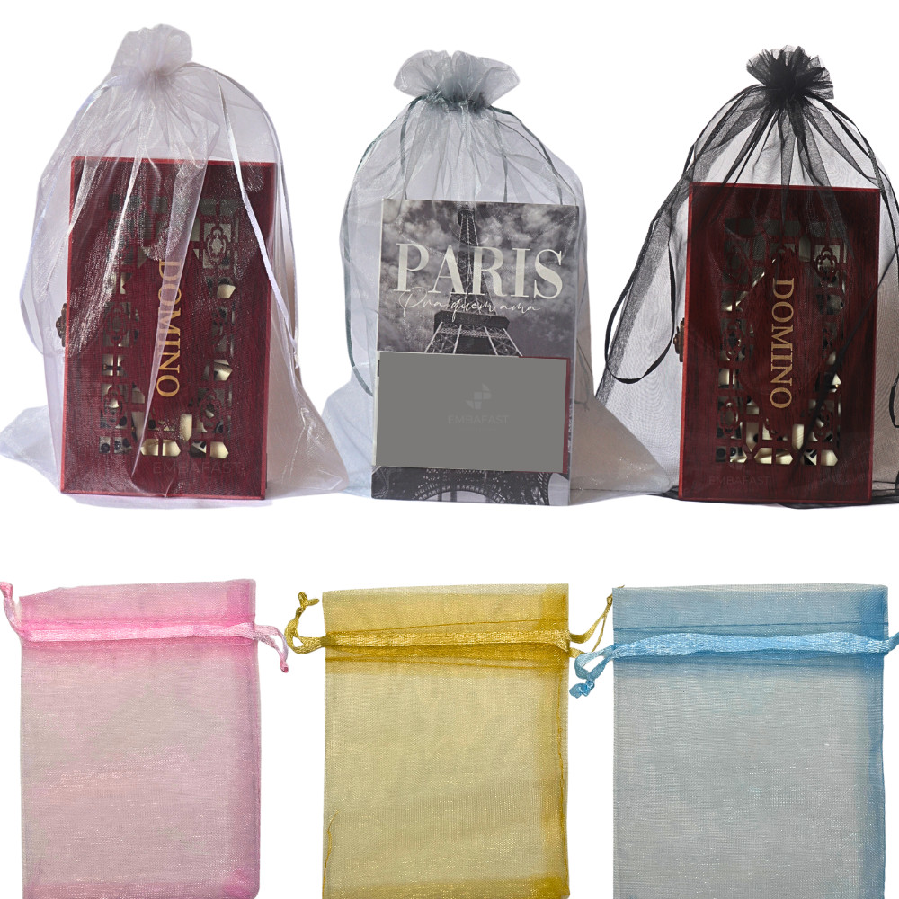 Kit 25 Sacos Organza 25x35 Cores Saquinho Lembrancinha Festa Chinelo ...