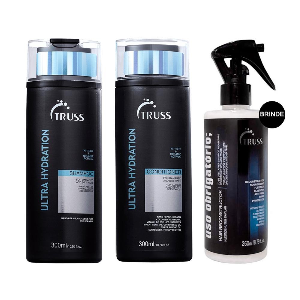 Kit Truss Ultra Hydration - Shampoo 300ml + Condicionador 300ml e Ganhe ...