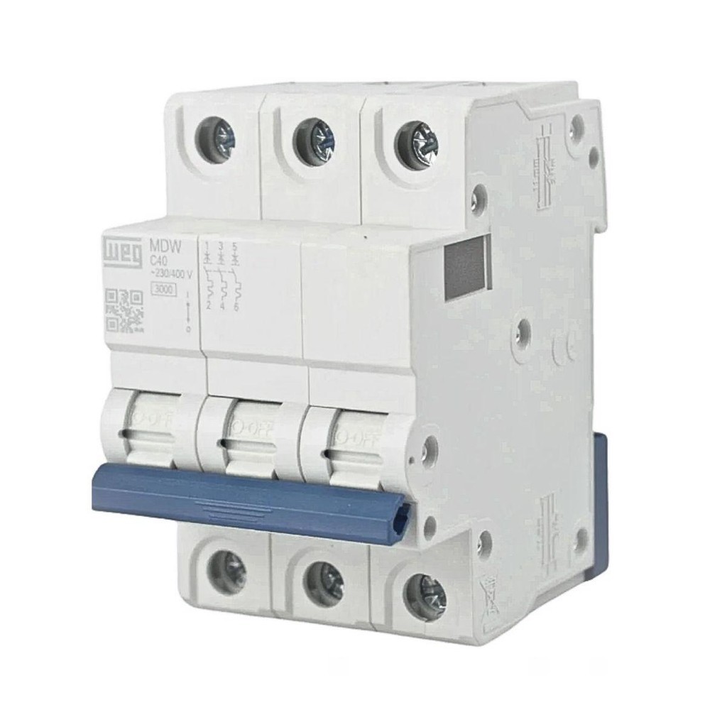 Disjuntor Weg Tripolar Din 40A Curva C MDWP-C40 3 Polos | Shopee Brasil