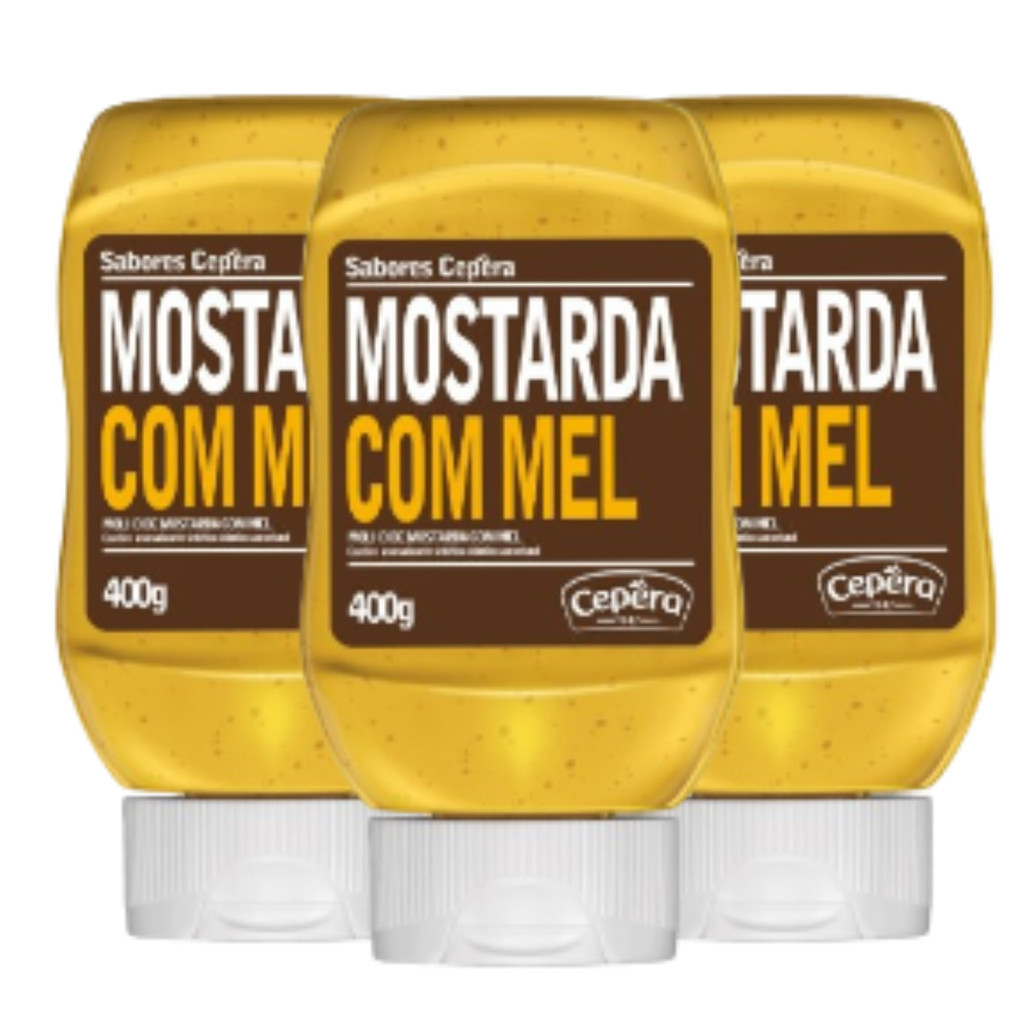 Kit 3 Mostarda Com Mel 400g - Cepêra | Shopee Brasil