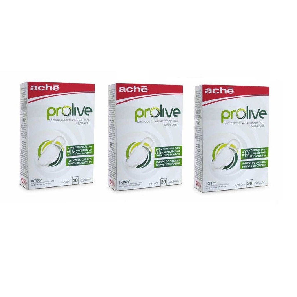 Kit 3 Prolive Suplemento Alimentar Probiótico 30 Cápsulas | Shopee Brasil